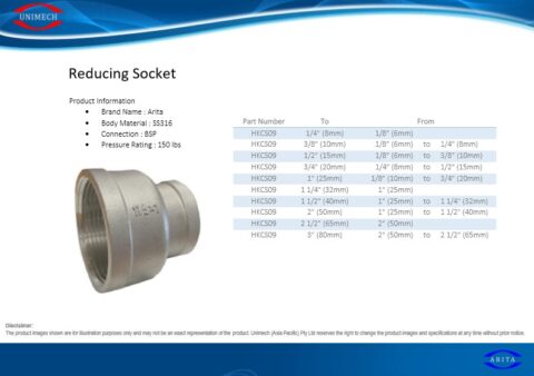 Reducing Socket - UNIMECH (Asia Pacific)