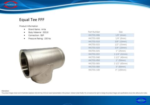 Equal Tee FFF - UNIMECH (Asia Pacific)